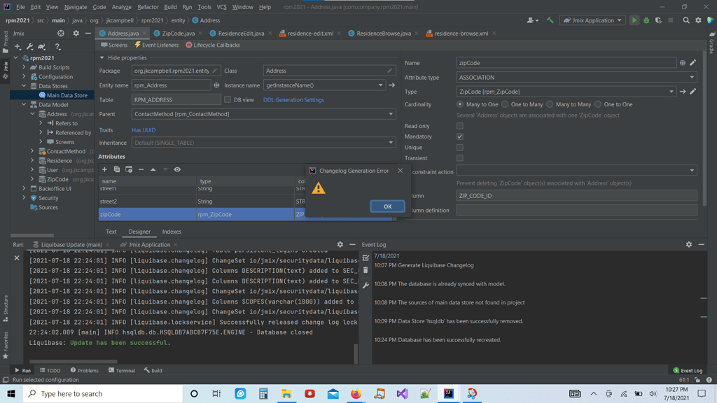 Blank Error Message When Starting Application Support Jmix