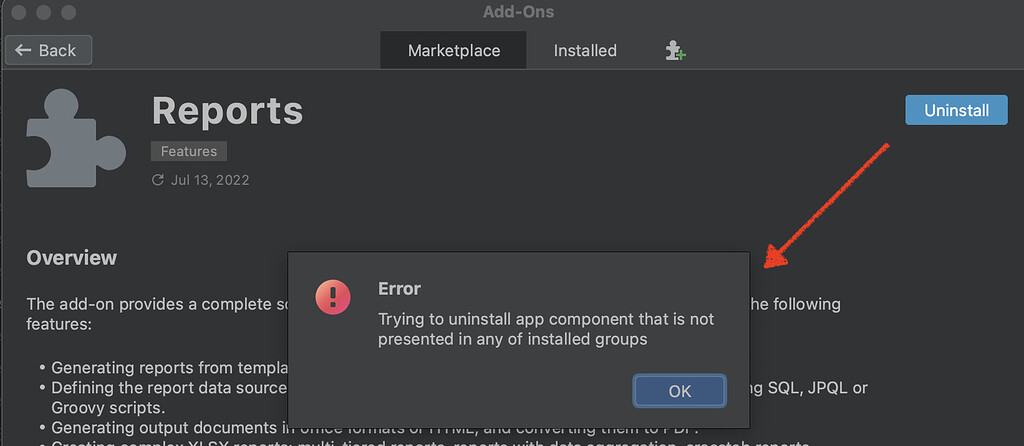 Add-ons menu not added in FlowUI project (1.3x) - Support - Jmix