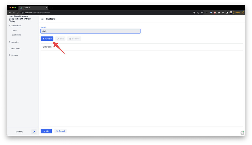 [FlowUI] Composition UI without Dialog - Support - Jmix