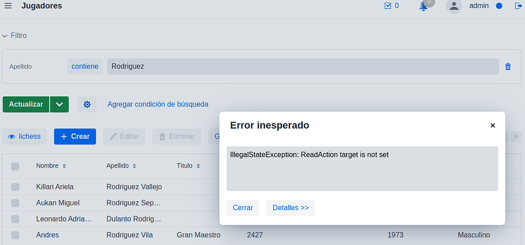 java.lang.IllegalStateException: ReadAction target is not set - Support - Jmix
