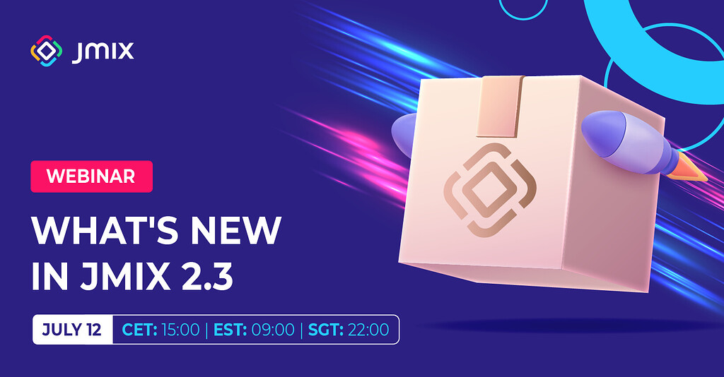 Join webinar 'What's new in Jmix 2.3' - Announcements - Jmix