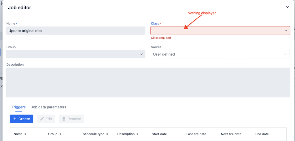 Quartz Job - selection of class (flowUI 2.0) - Support - Jmix