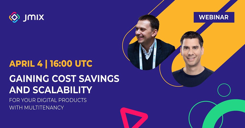 Join us on the webinar about building SaaS using Jmix multitenancy ...