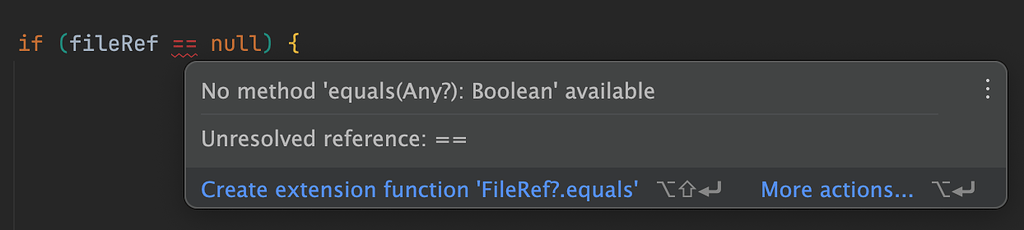 Kotlin Jmix users: IntelliJ IDE error on FileRef comparison - Support - Jmix