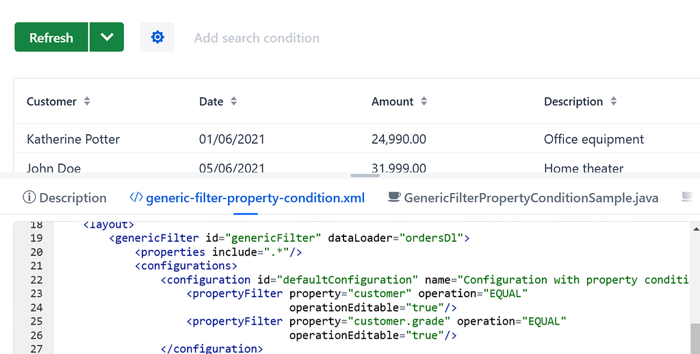 Change the Refresh button in "genericFilter" - Support - Jmix