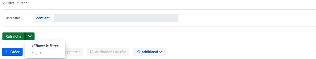 Removing the dropdown button for choosing filter configuration - Support - Jmix